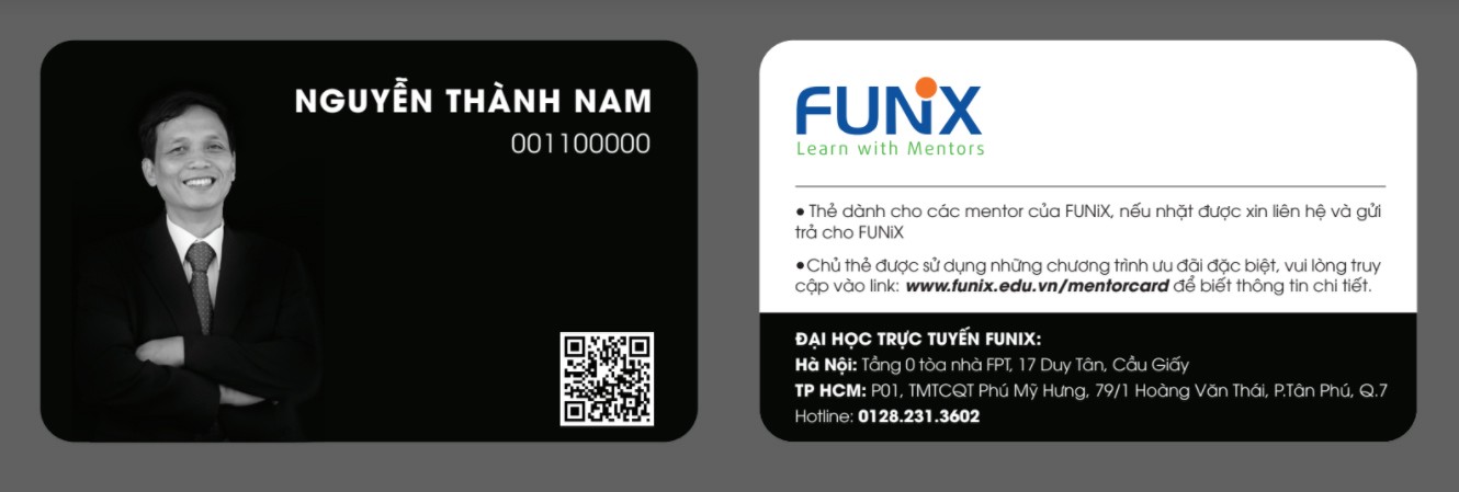 Funix Mentor Card | Học trực tuyến CNTT, học lập trình từ cơ bản đến ...