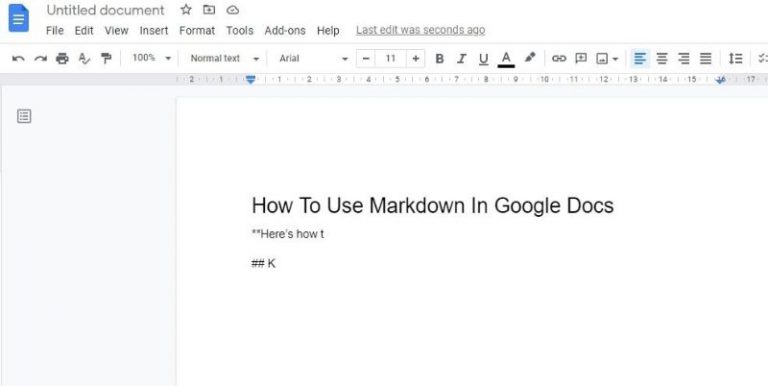 Cách sử dụng Markdown trong Google Documents