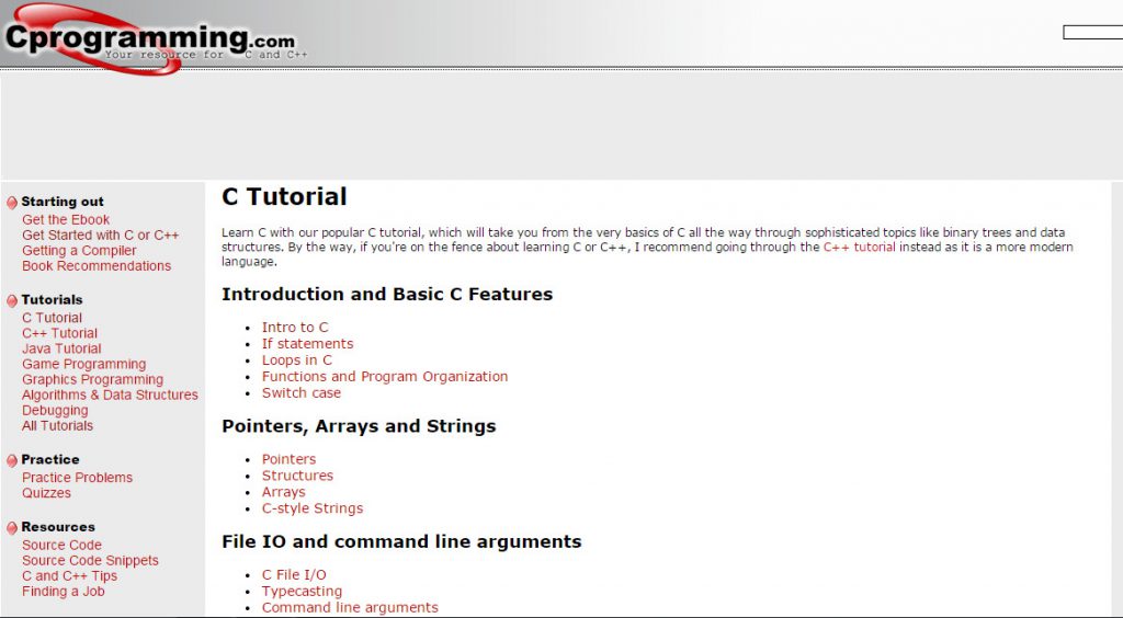 Các trang web học lập trình C online miễn phí bạn không nên bỏ qua