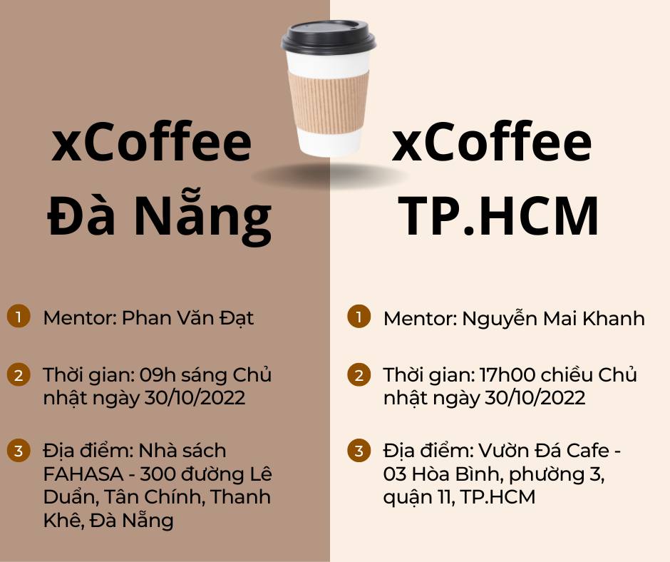 ĐĂNG KÝ THAM GIA XCOFFEE TẠI TP.HCM VÀ ĐÀ NẴNG CHỦ NHẬT NGÀY 30/10 | Học trực tuyến CNTT, học ...