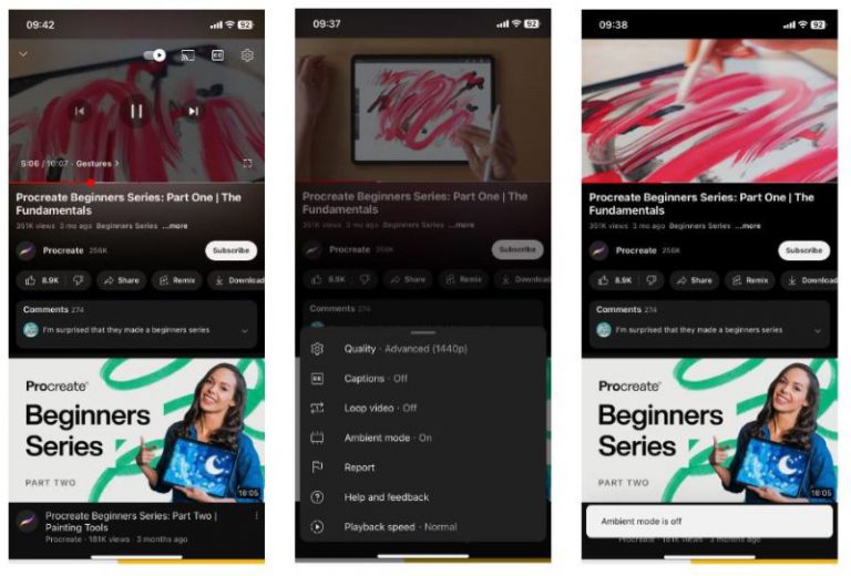 Cách sử dụng Ambient Mode trên YouTube | Học CNTT cùng FUNiX
