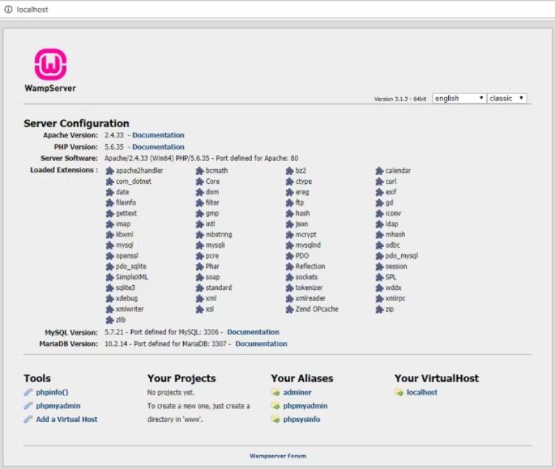 Cách thiết lập máy chủ WAMP của riêng bạn