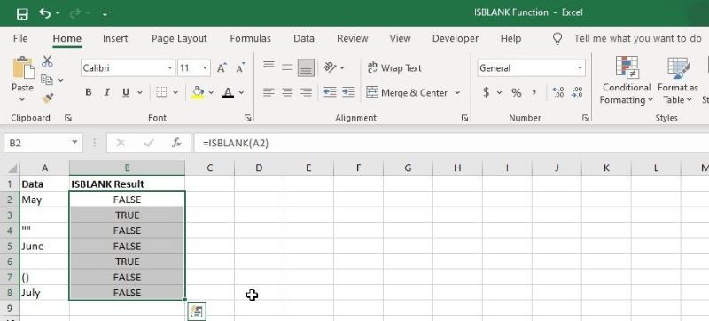 Cách sử dụng hàm ISBLANK trong Excel | Học CNTT cùng FUNiX