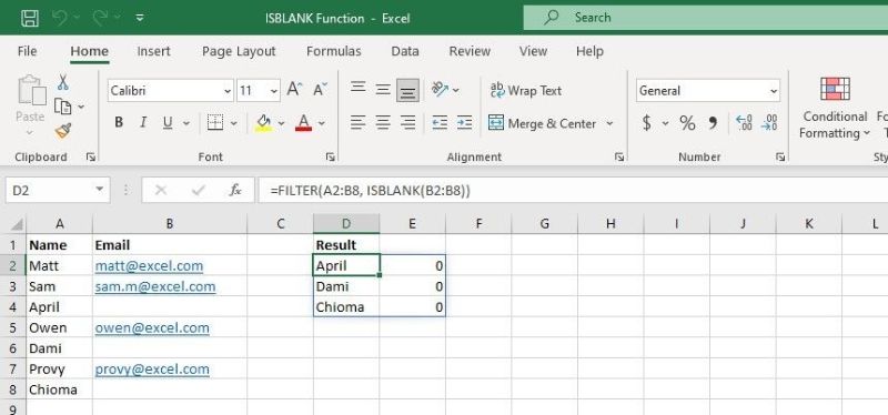 Cách sử dụng hàm ISBLANK trong Excel | Học CNTT cùng FUNiX