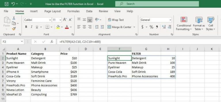 Cách sử dụng hàm FILTER trong Excel | Học CNTT cùng FUNiX