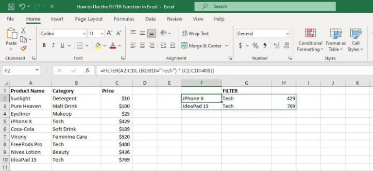 Cách sử dụng hàm FILTER trong Excel | Học CNTT cùng FUNiX