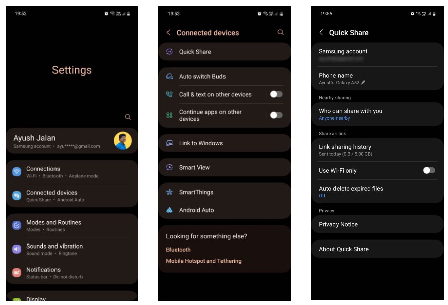 Cách chia sẻ tệp trên điện thoại Samsung bằng Quick Share
