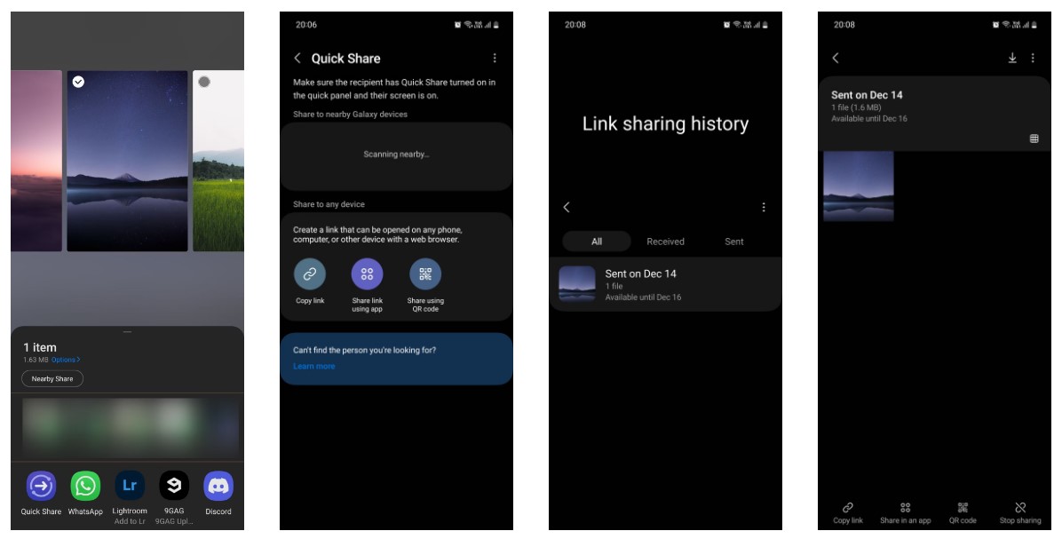 Cách chia sẻ tệp trên điện thoại Samsung bằng Quick Share