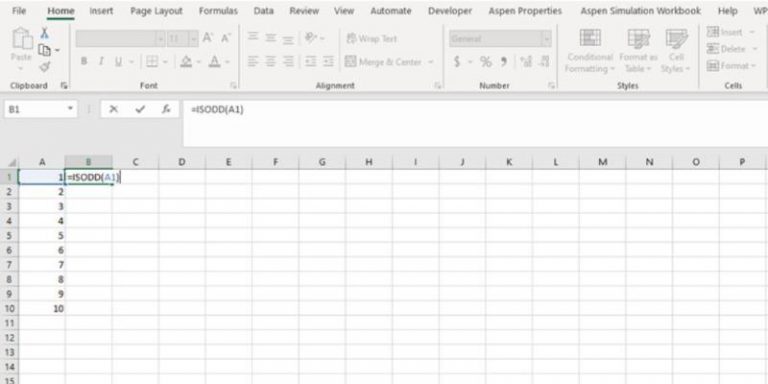 Cách sử dụng hàm ISEVEN và ISODD trong Excel