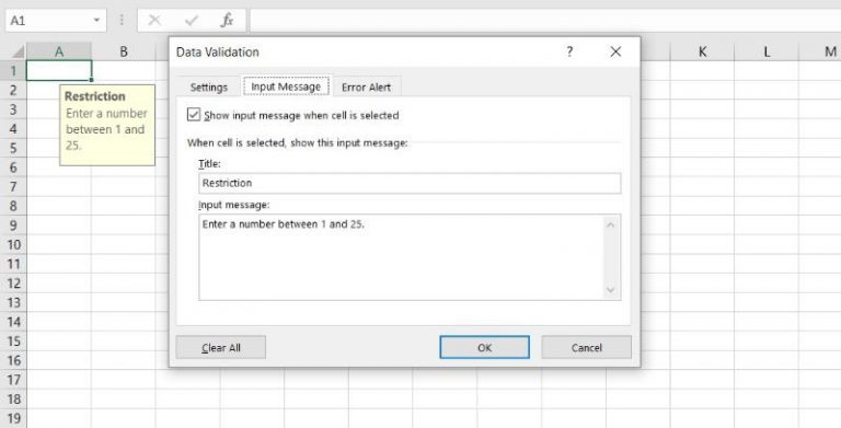 Cách sử dụng xác thực dữ liệu (data validation) trong Excel