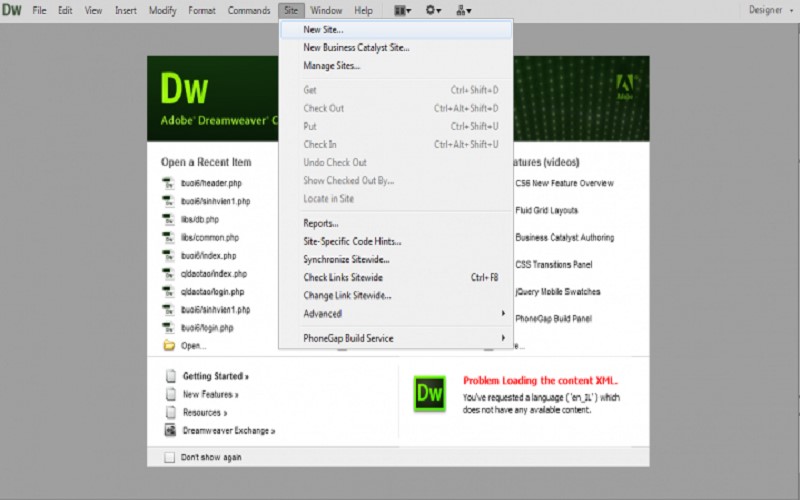 Hướng dẫn lập trình PHP bằng Dreamweaver CC chi tiết nhất